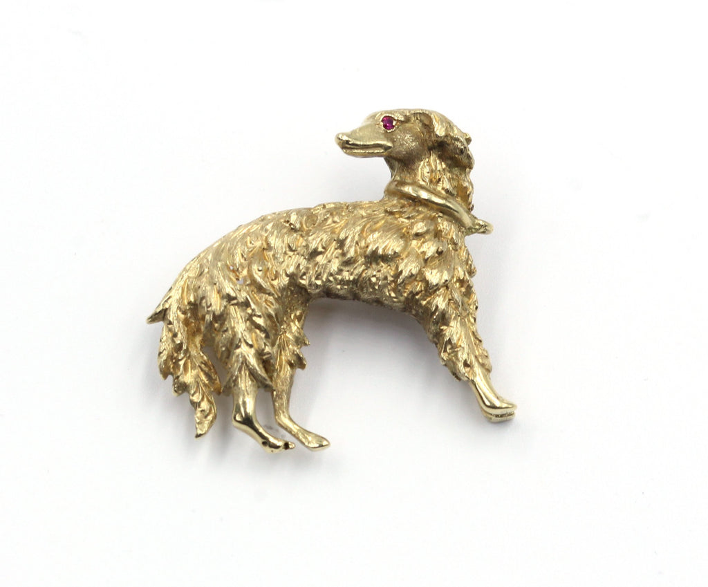 Vintage Gold Dog Pin, SOLD – Deleuse Fine Jewelry
