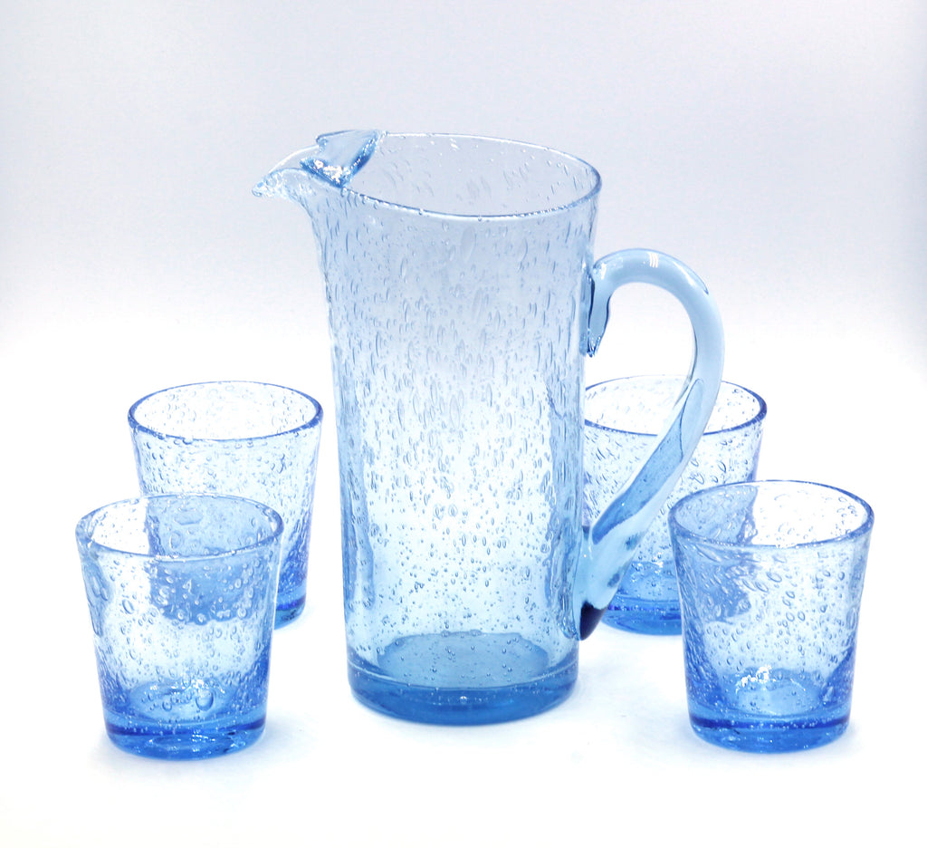 Selected Biot Hand-Blown Glass Pitcher and Cups, SOLD – Deleuse Fine ...