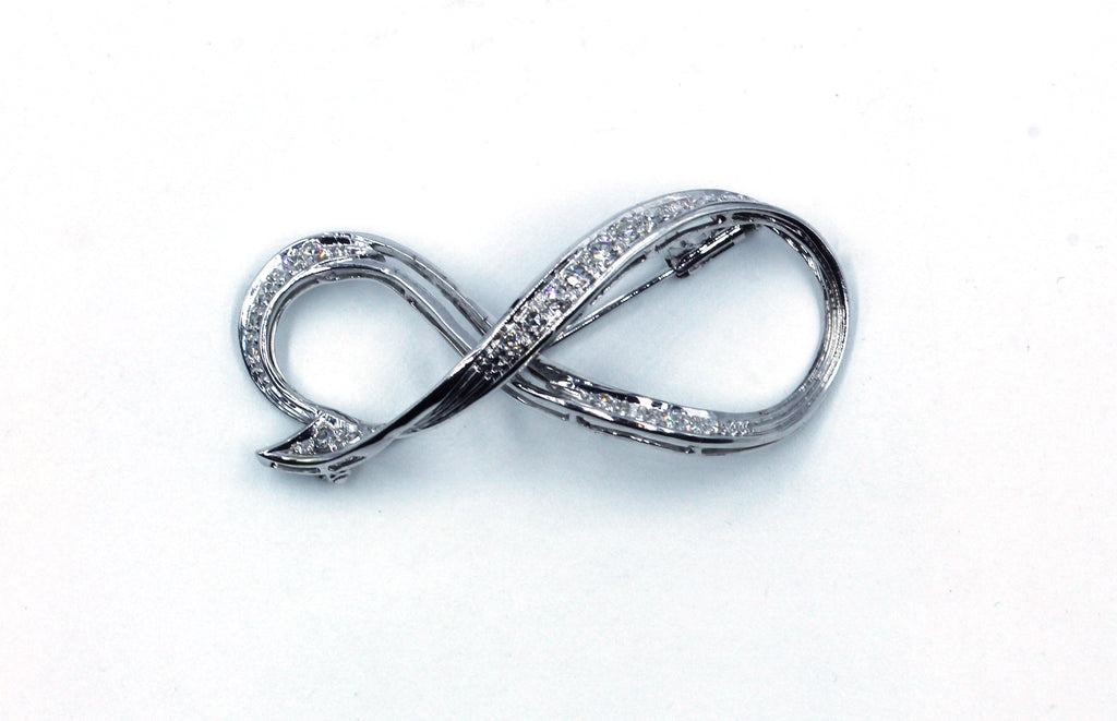 Vintage Diamond Infinity Pin, SOLD – Deleuse Fine Jewelry