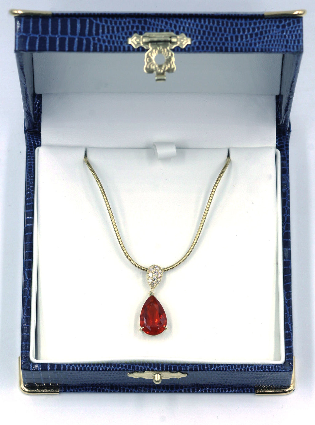 Janet Deleuse Fire Opal and Diamond Pendant Necklace, SOLD – Deleuse ...